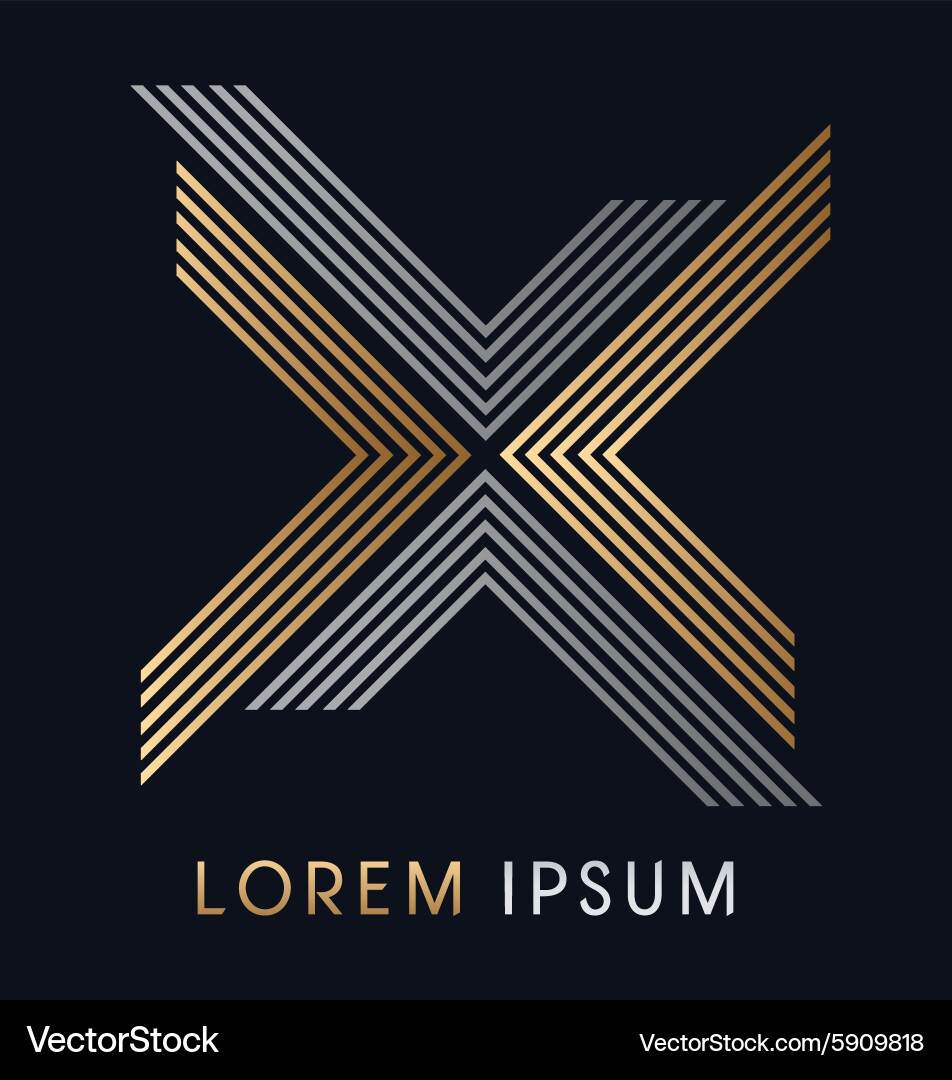 X cross Royalty Free Vector Image - VectorStock