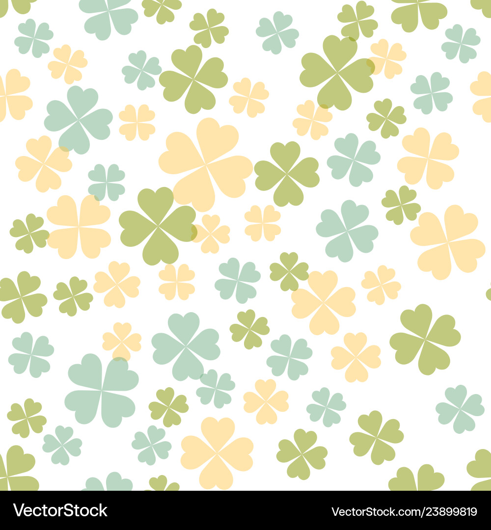 Abstract seamless pattern with colorful shamrock Vector Image
