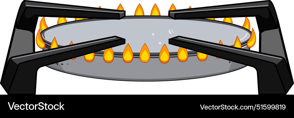 Home stove burner cartoon Royalty Free Vector Image