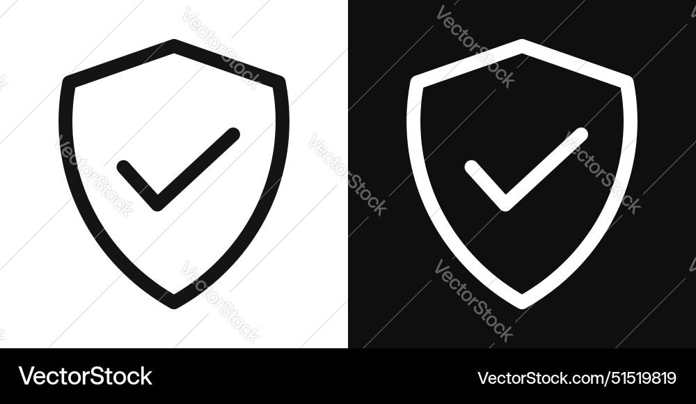 Shield check icon Royalty Free Vector Image - VectorStock