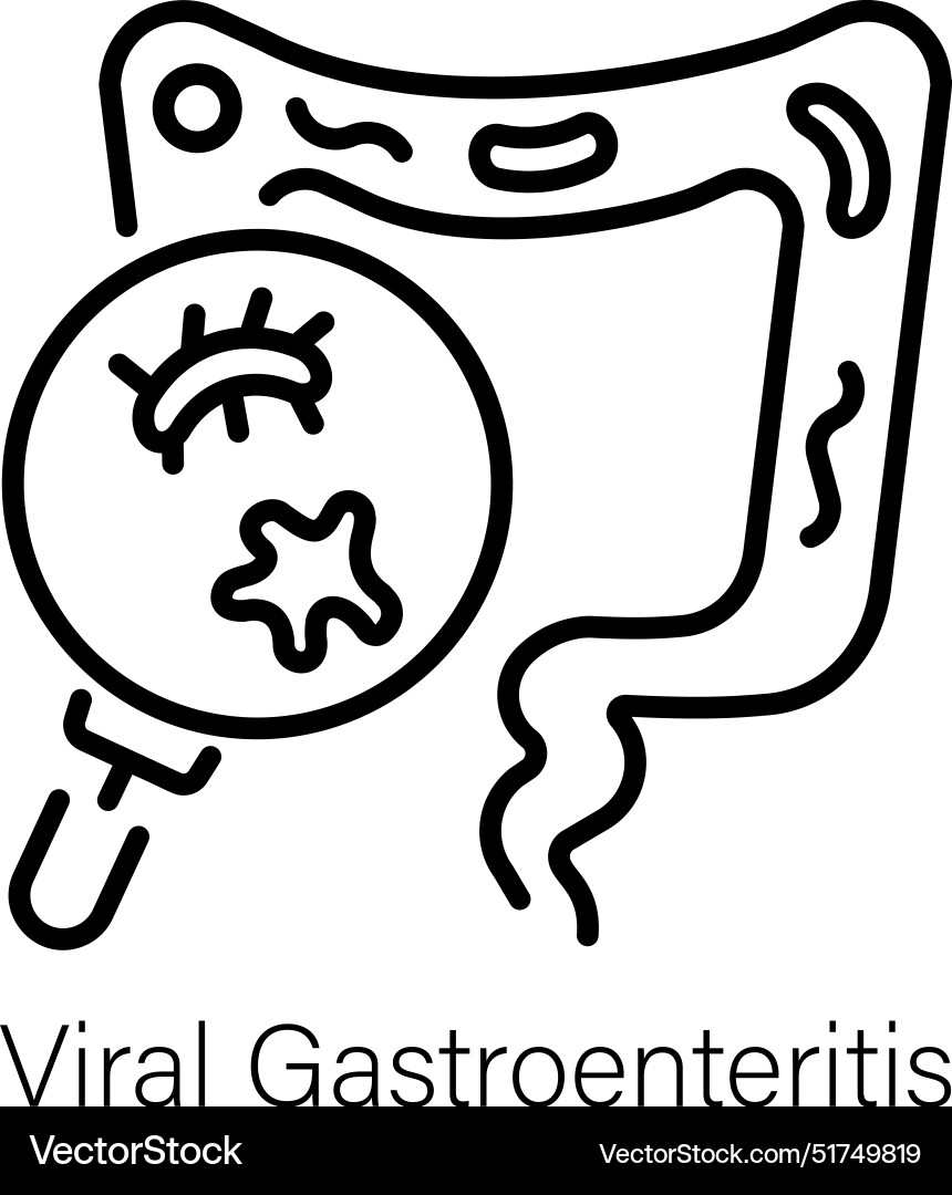 Viral gastroenteritis Royalty Free Vector Image