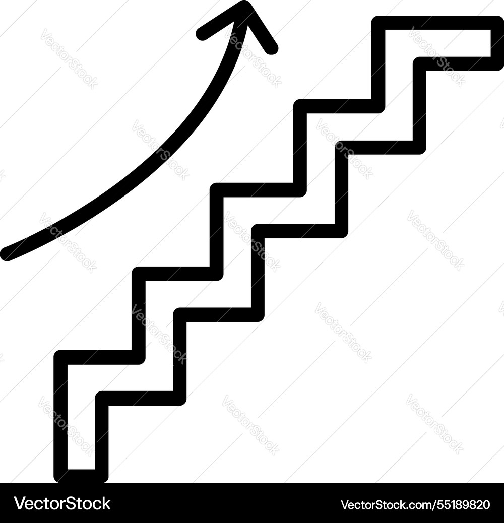 Ascend line icon design Royalty Free Vector Image