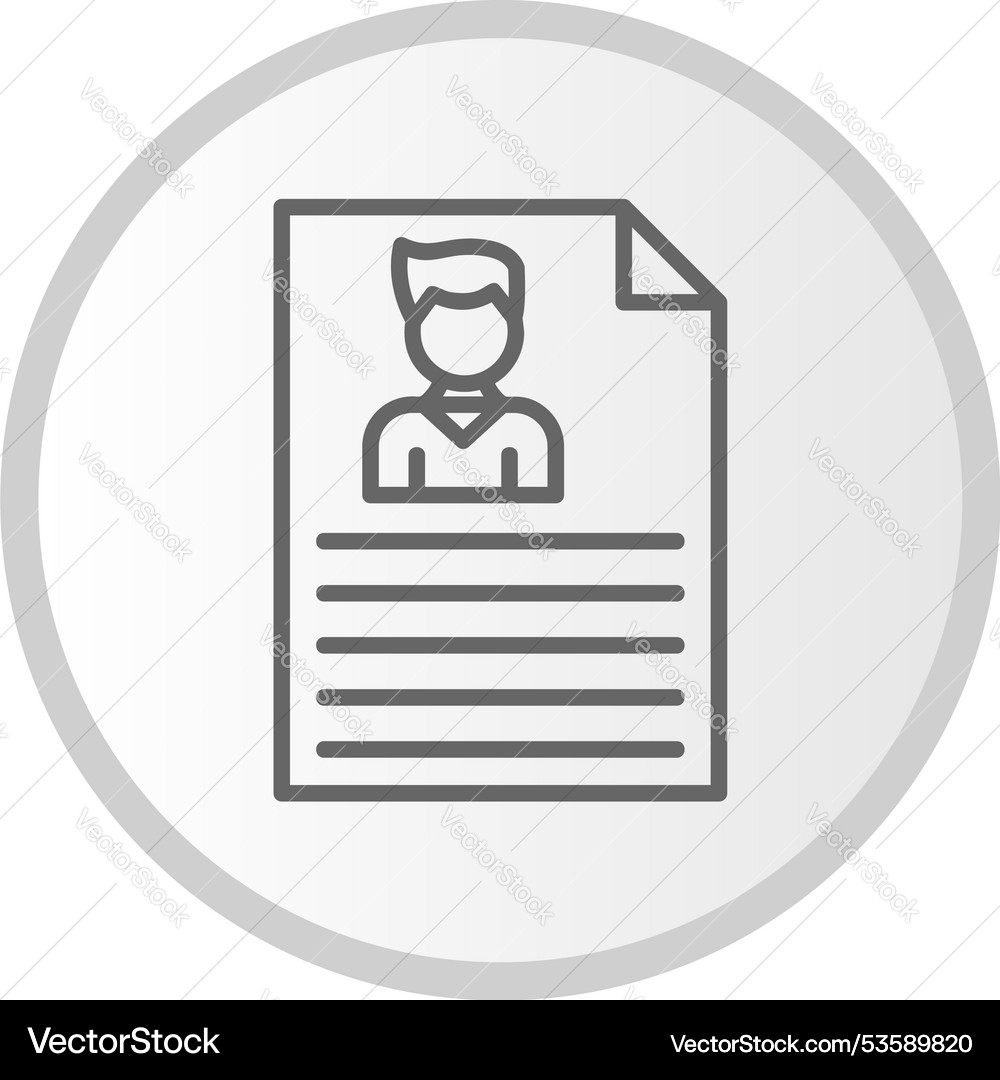 Resume line circle grey icon Royalty Free Vector Image