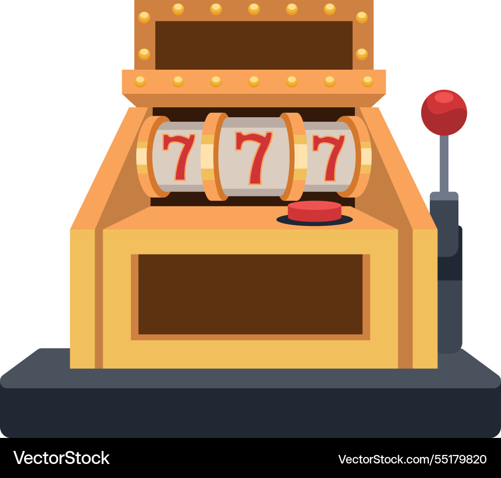 Slot machine winning jackpot Royalty Free Vector Image