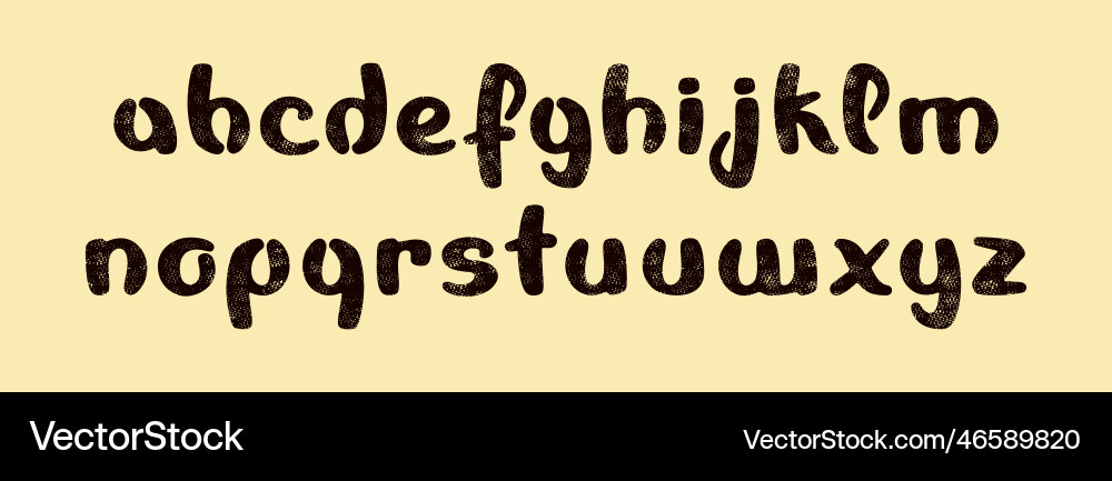 Stock handwritten font lowercase Royalty Free Vector Image