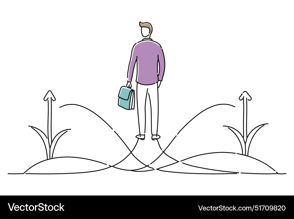 Tough decisions choosing career path make choices Vector Image