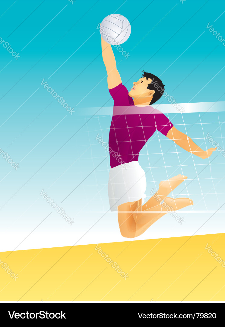 Volleyball player Royalty Free Vector Image - VectorStock