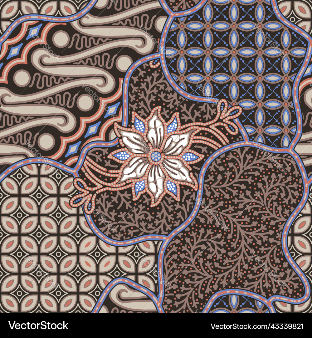 Batik sekar jagad Royalty Free Vector Image - VectorStock