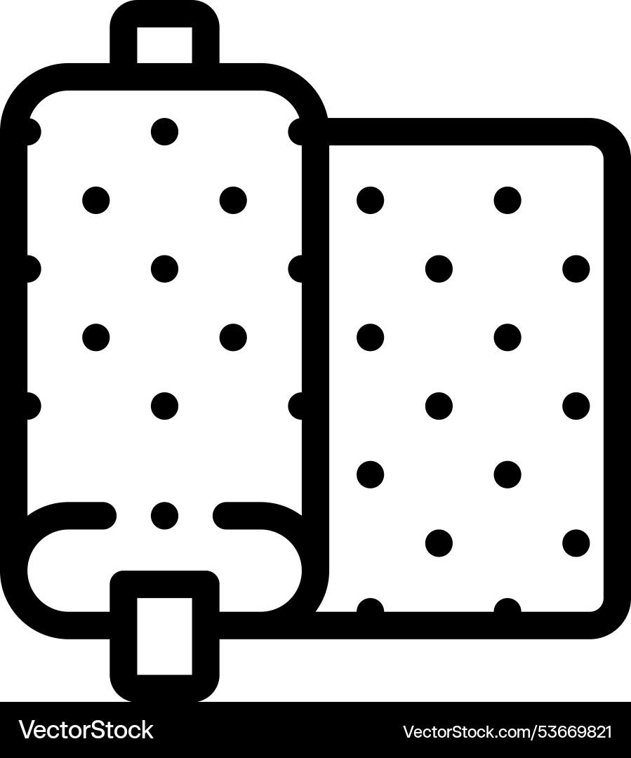 Fabric icon thin linear style design isolated Vector Image