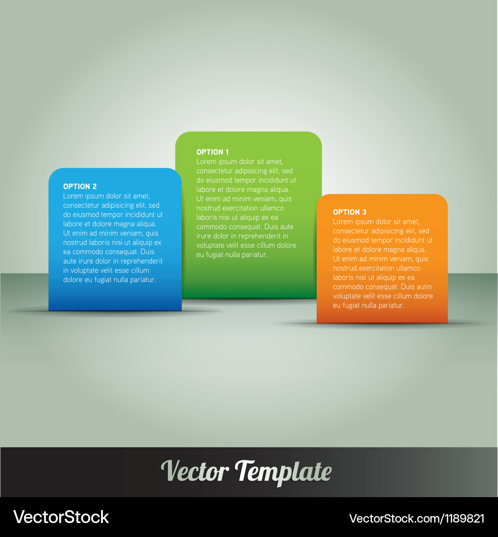 Options tab page template Royalty Free Vector Image