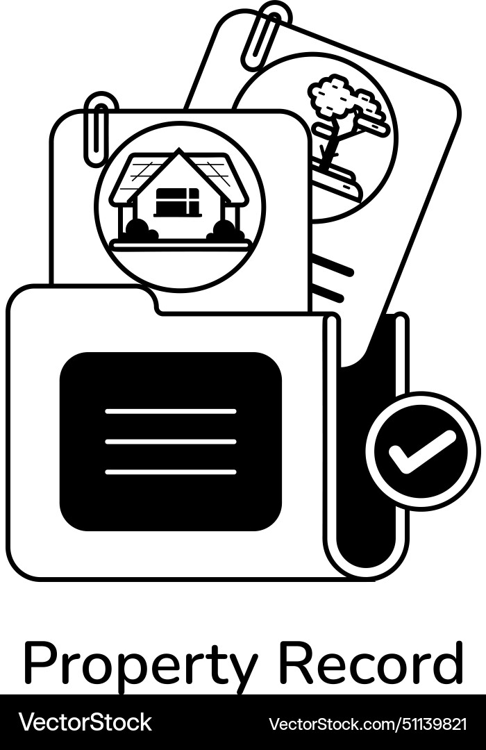 Property record Royalty Free Vector Image - VectorStock