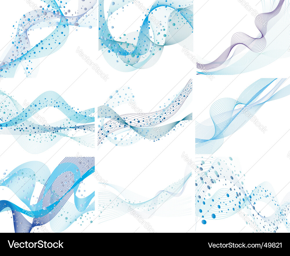 Set of water background Royalty Free Vector Image