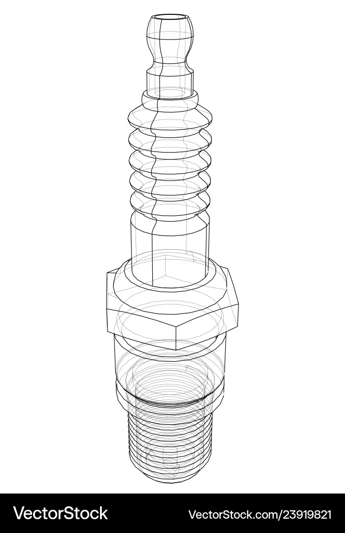 Spark plug concept Royalty Free Vector Image - VectorStock