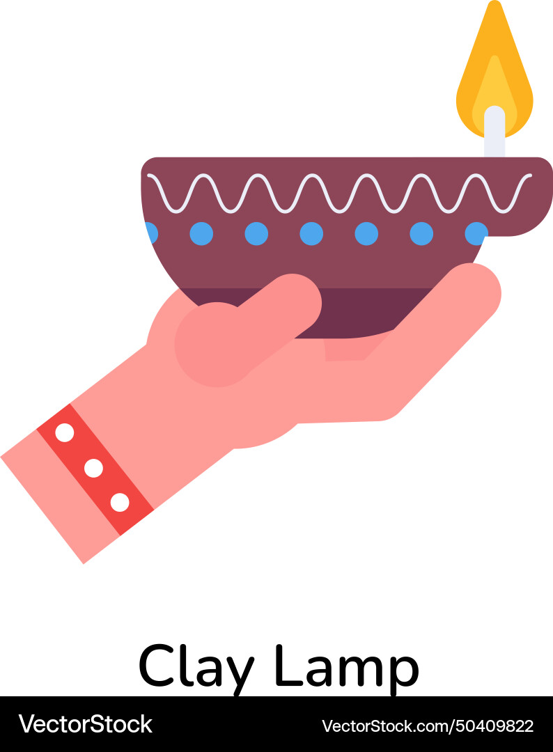 Basic clay lamp Royalty Free Vector Image - VectorStock