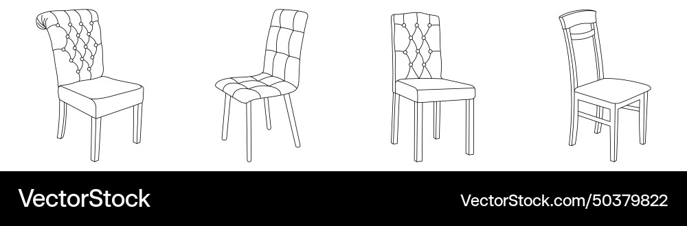 Chairs icon set Royalty Free Vector Image - VectorStock