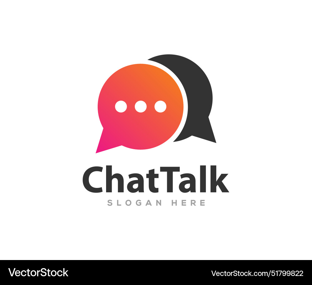 Chat communication logo design or message Vector Image