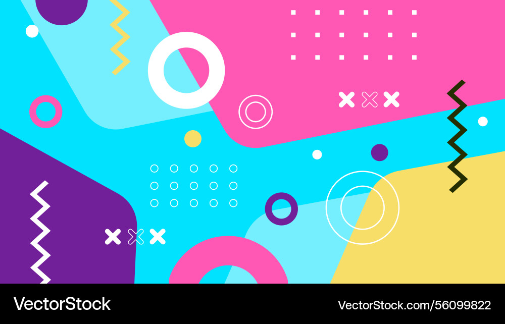 Colorful geometric abstract background with bold Vector Image