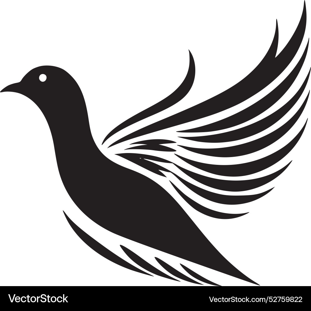 Dove - minimalist and simple silhouette Royalty Free Vector
