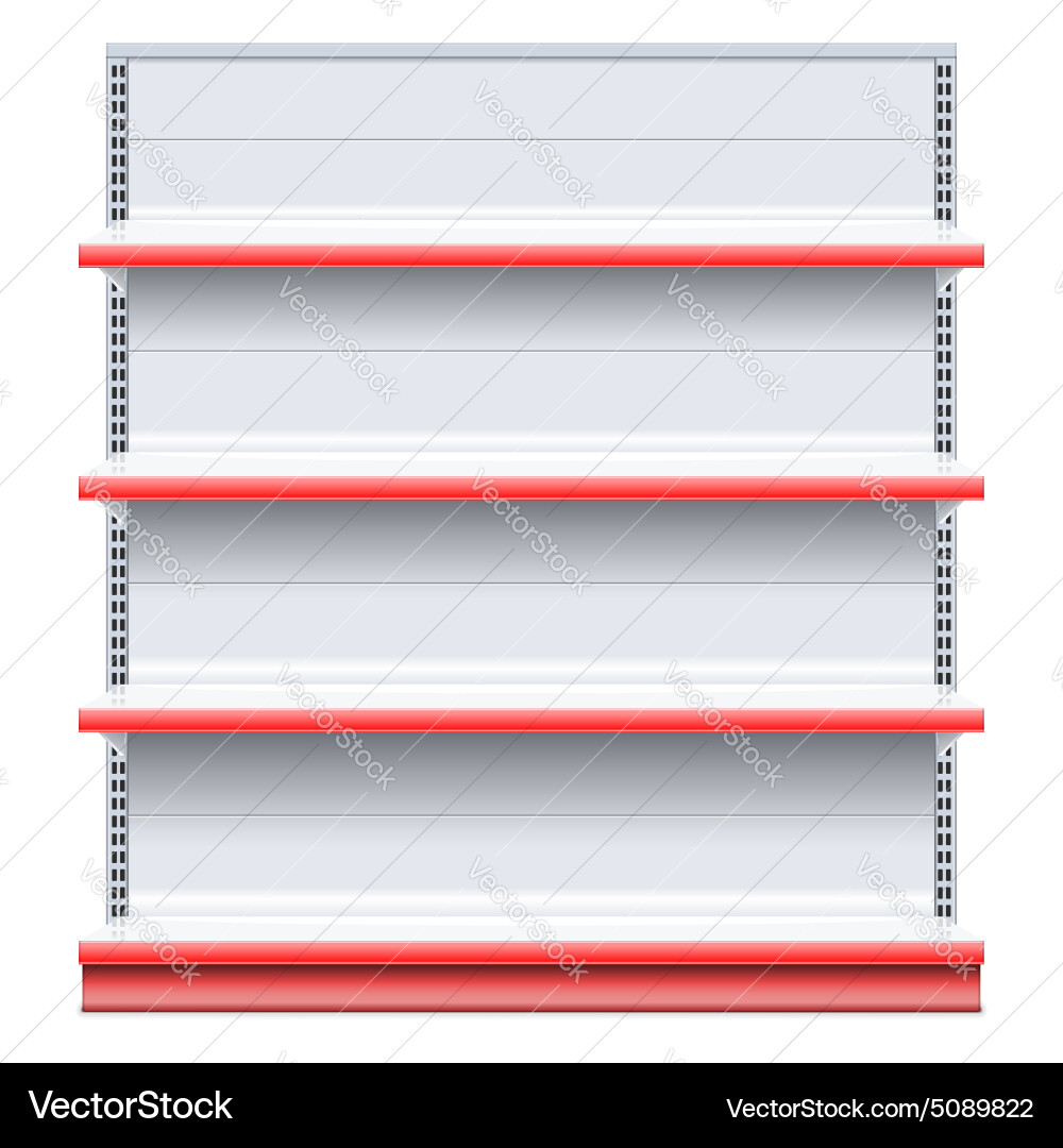 Empty Grocery Shelf Royalty Free Vector Image - VectorStock