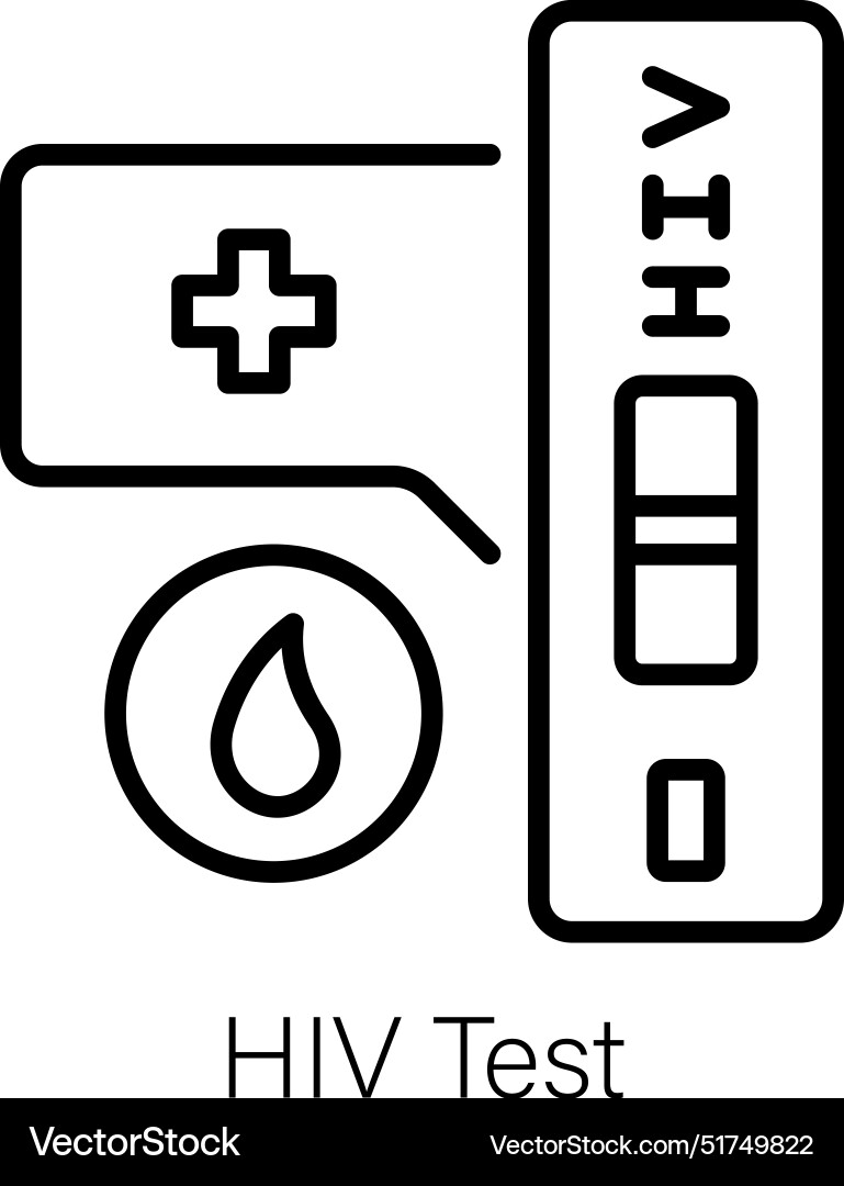 Hiv test Royalty Free Vector Image - VectorStock