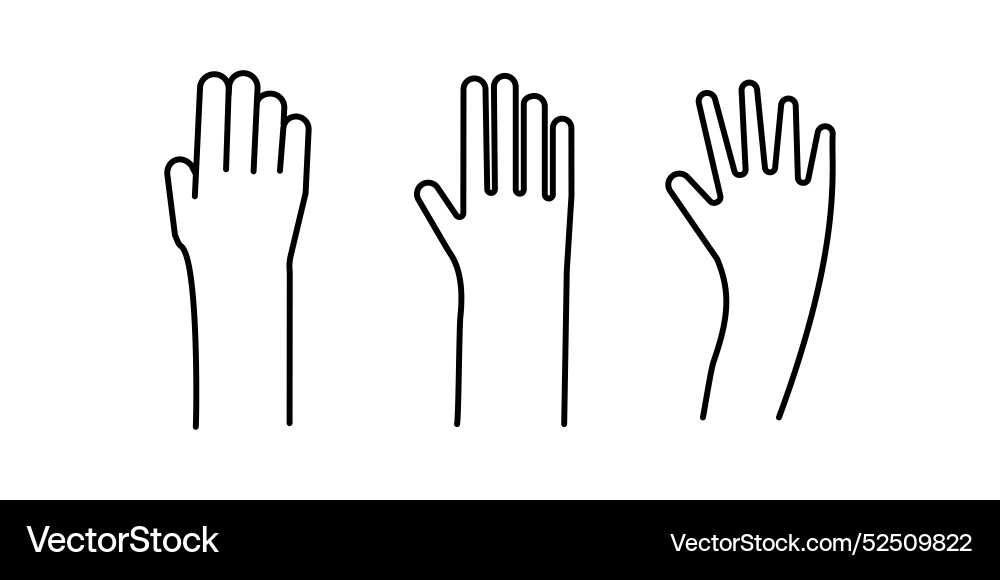 Human hands raising up icon in meaning Royalty Free Vector