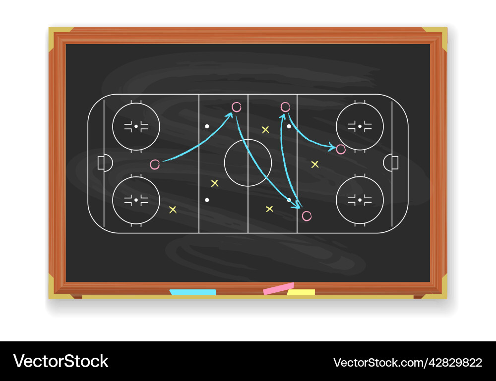 Ice game tactic board Royalty Free Vector Image