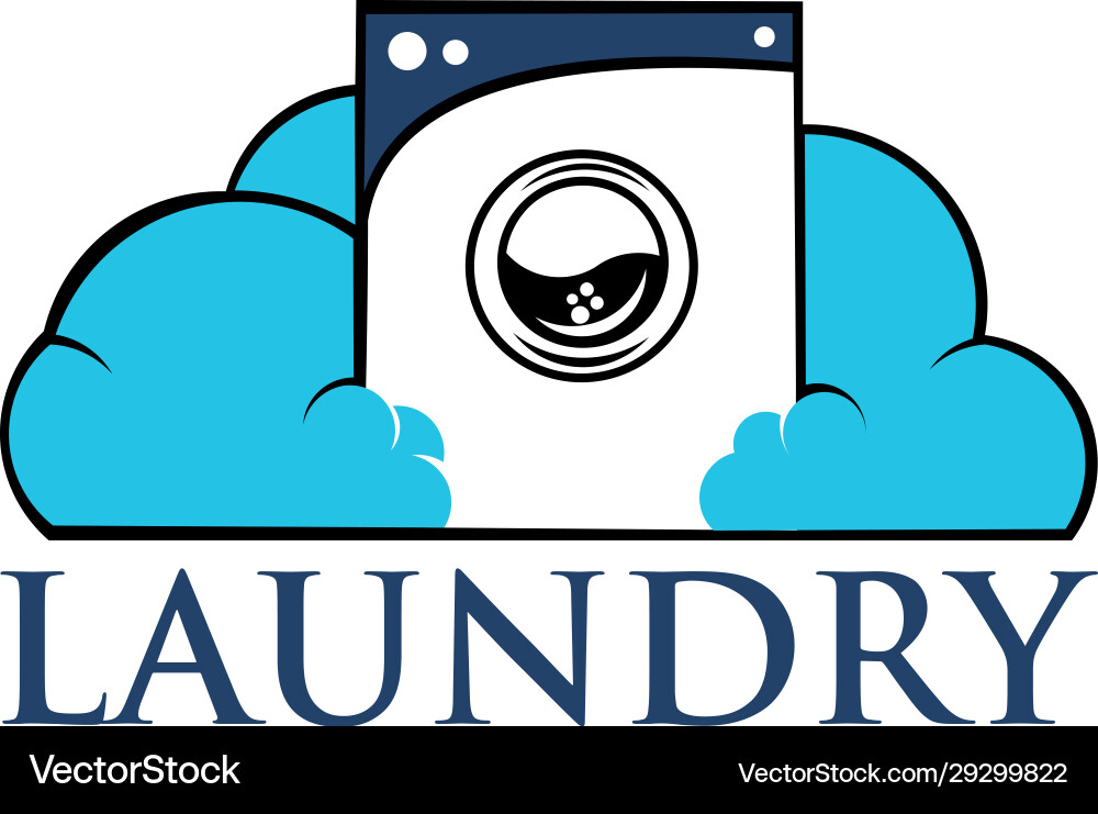 Laundry logo template Royalty Free Vector Image