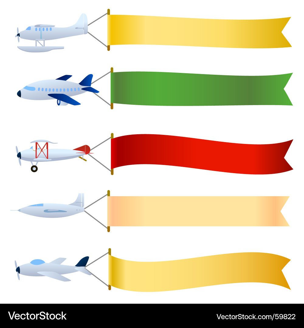 Plane with text area Royalty Free Vector Image