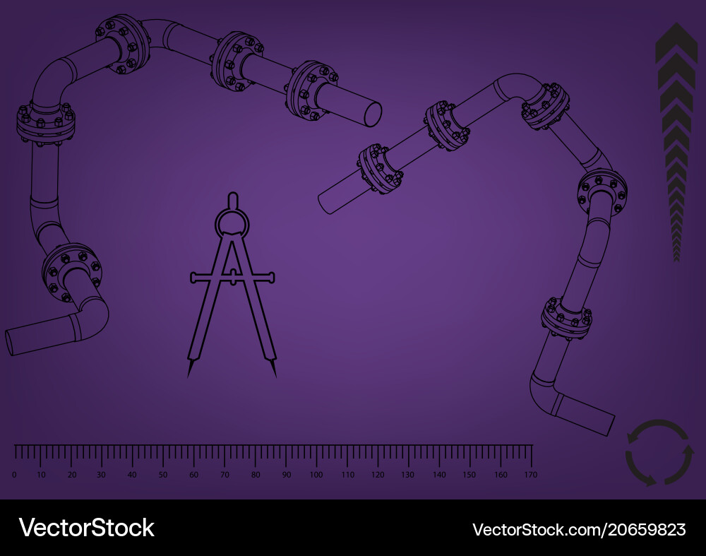 3d model of an pipeline Royalty Free Vector Image