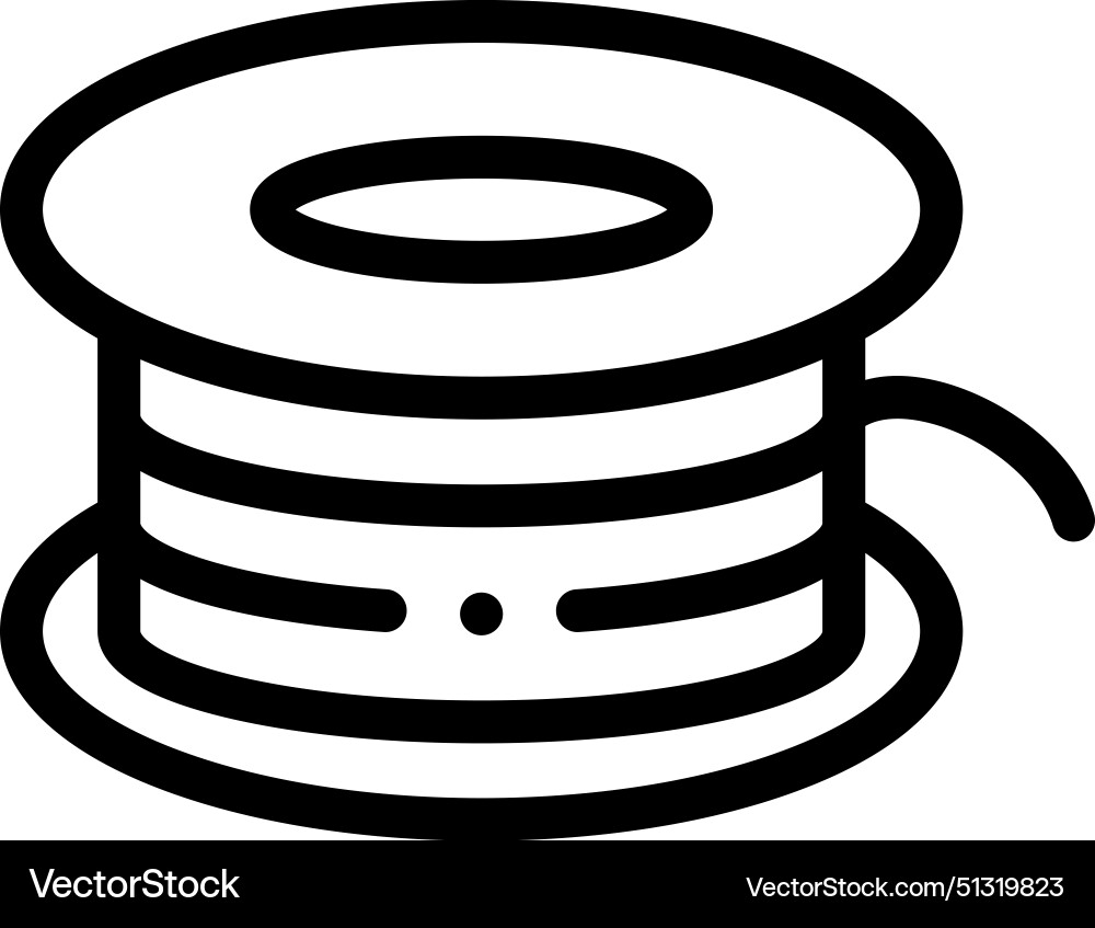 3d printing filament icon thin linear style Vector Image