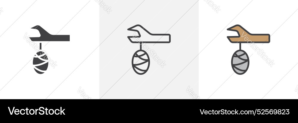 Cocoon icon set on white background Royalty Free Vector