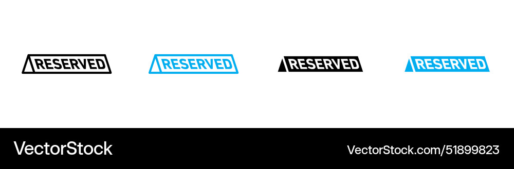 Reserved icon perfect for seating and event Vector Image