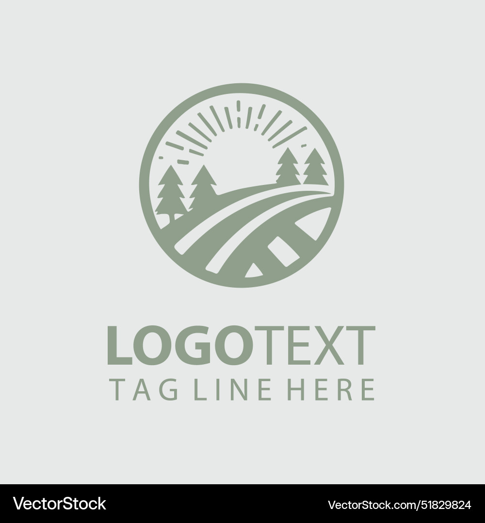 Farm view logo Royalty Free Vector Image - VectorStock