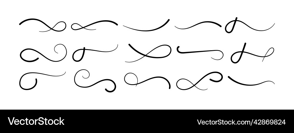 Swash underline Royalty Free Vector Image - VectorStock