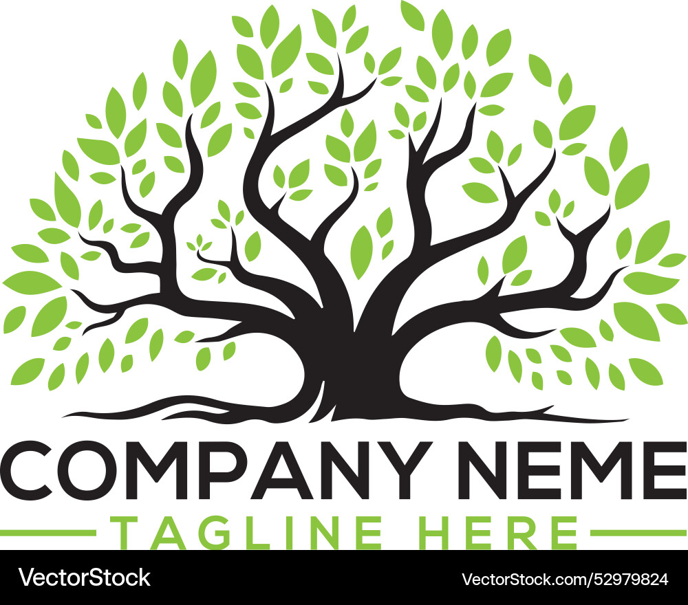 Tree logo design template Royalty Free Vector Image