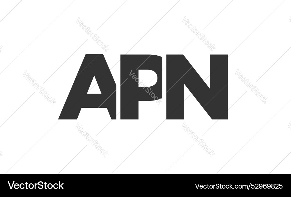 Apn logo design template with strong and modern Vector Image