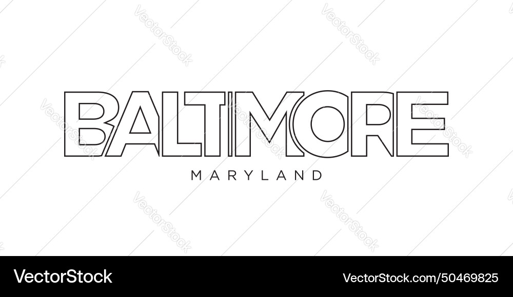 Baltimore maryland usa typography slogan design Vector Image