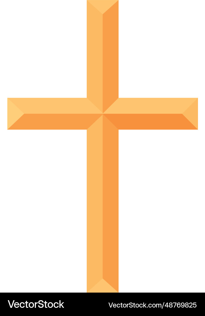 Catholic cross shiny design Royalty Free Vector Image