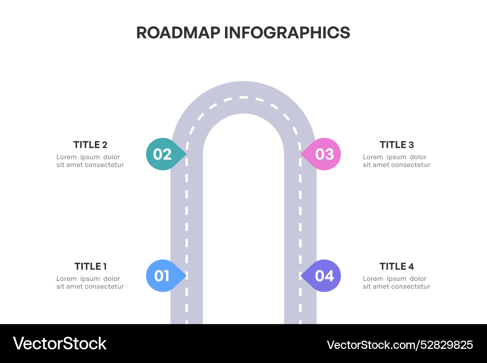 Comprehensive roadmap infographic strategic Vector Image