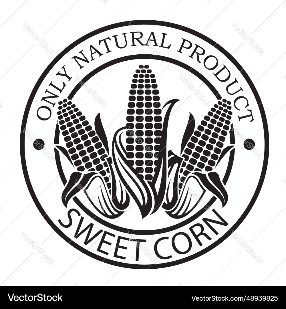 Corn cob stamp Royalty Free Vector Image - VectorStock