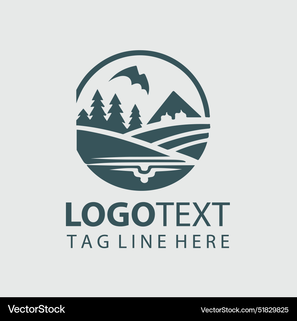 Farm view logo Royalty Free Vector Image - VectorStock