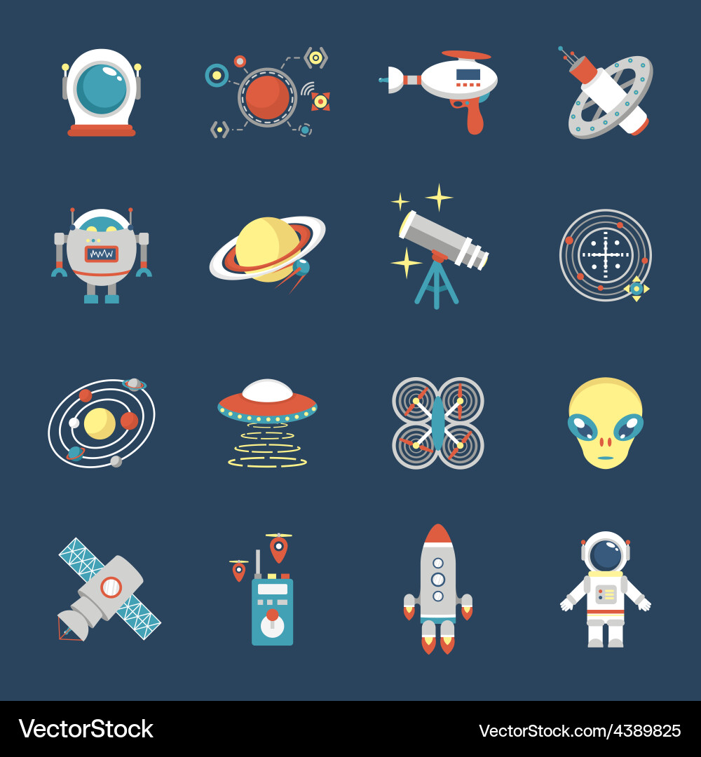 Fiction icon set Royalty Free Vector Image - VectorStock