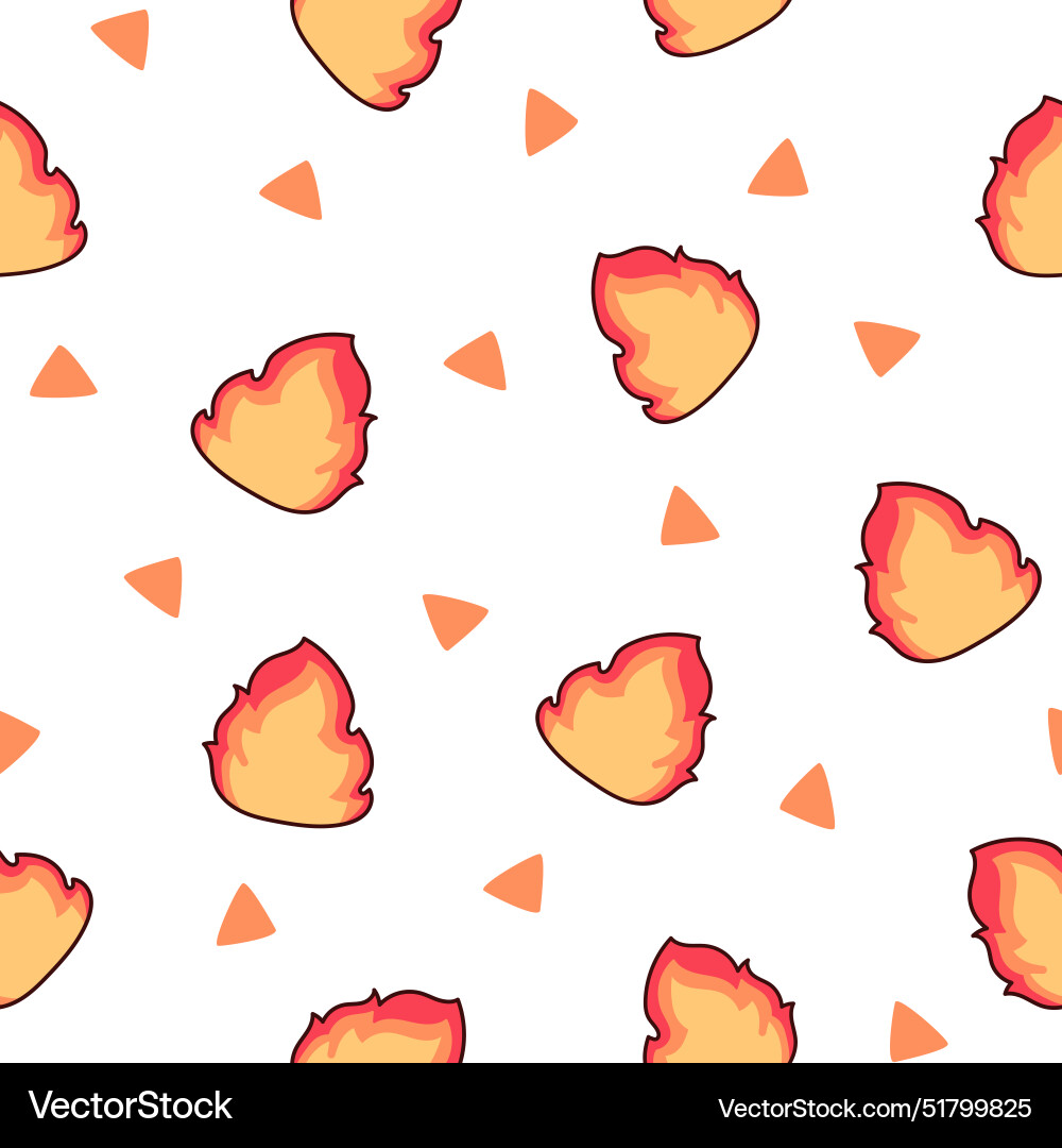 Fire flame seamless pattern Royalty Free Vector Image