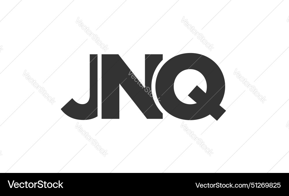 Jnq logo design template with strong and modern Vector Image