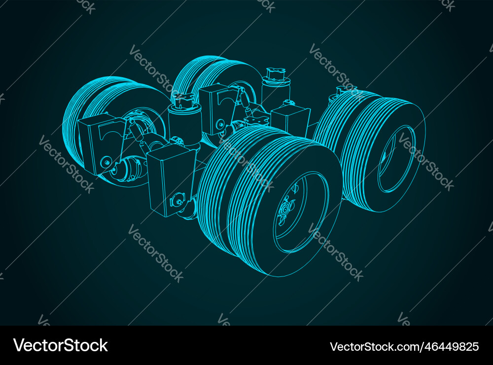 Lift axle for trailer Royalty Free Vector Image
