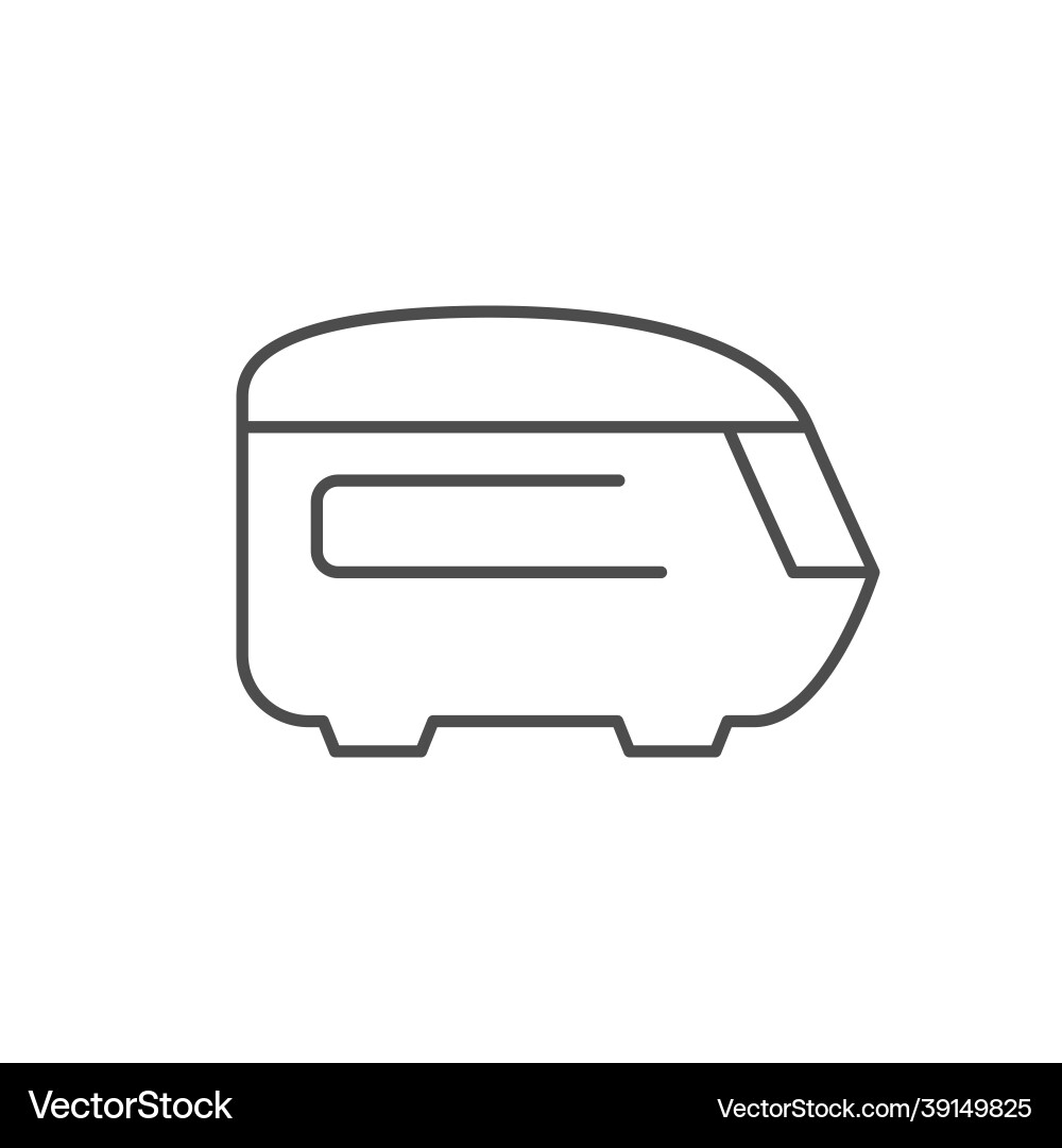 Motorcycle trunk line outline icon Royalty Free Vector Image