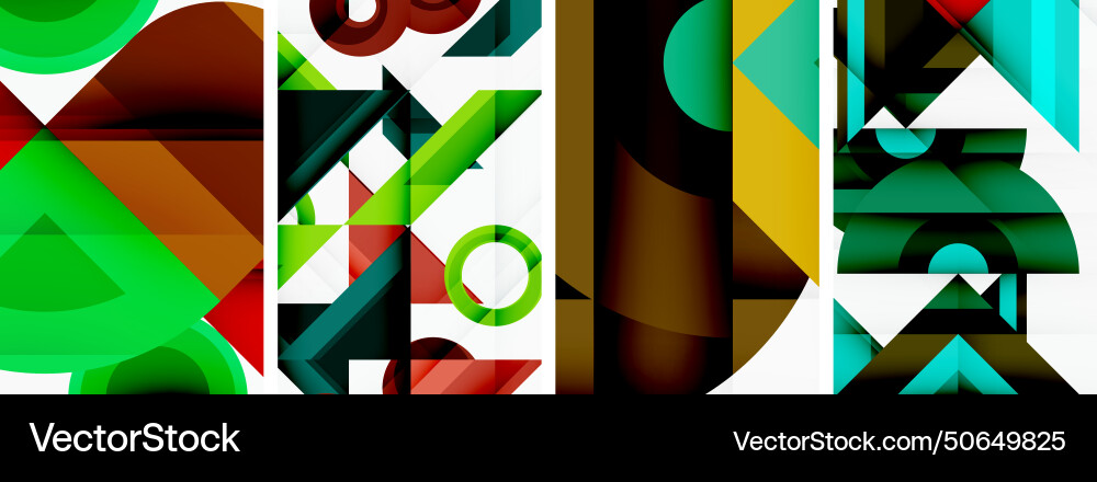 Triangle wallpaper or poster background design Vector Image