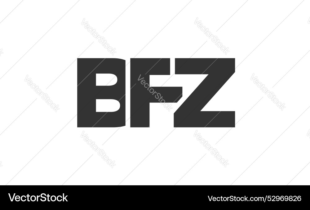 Bfz logo design template with strong and modern Vector Image