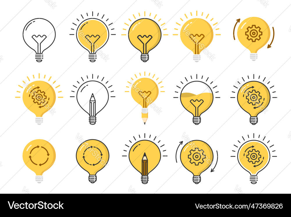 Bulb icon Royalty Free Vector Image - VectorStock