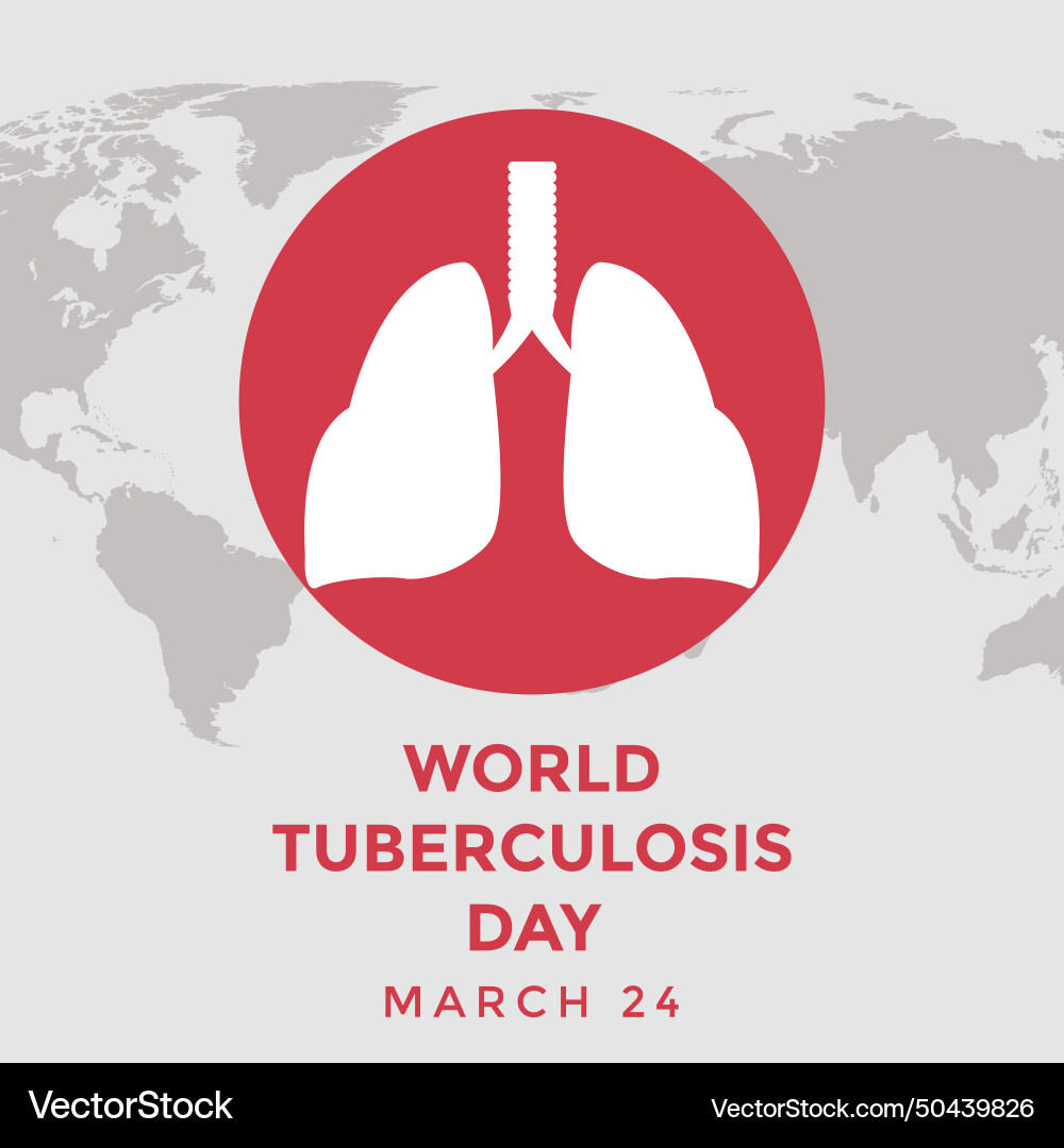 Flat design world tuberculosis day Royalty Free Vector Image